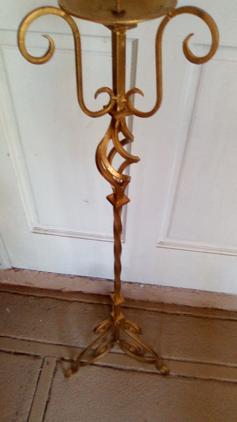 Gold Metal Pillar Candle Stand Holder Home Decor Free Shipping - Etsy