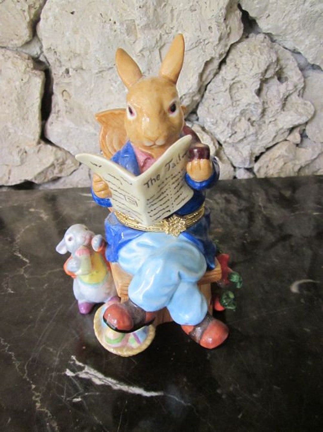 Peter Rabbit Painted Porcelain Hinget Trinket Box Jewerly Free Shipping ...