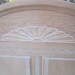 Vintage White Wash Wood Queen Headboard Foot Board Santa Fe Style ...
