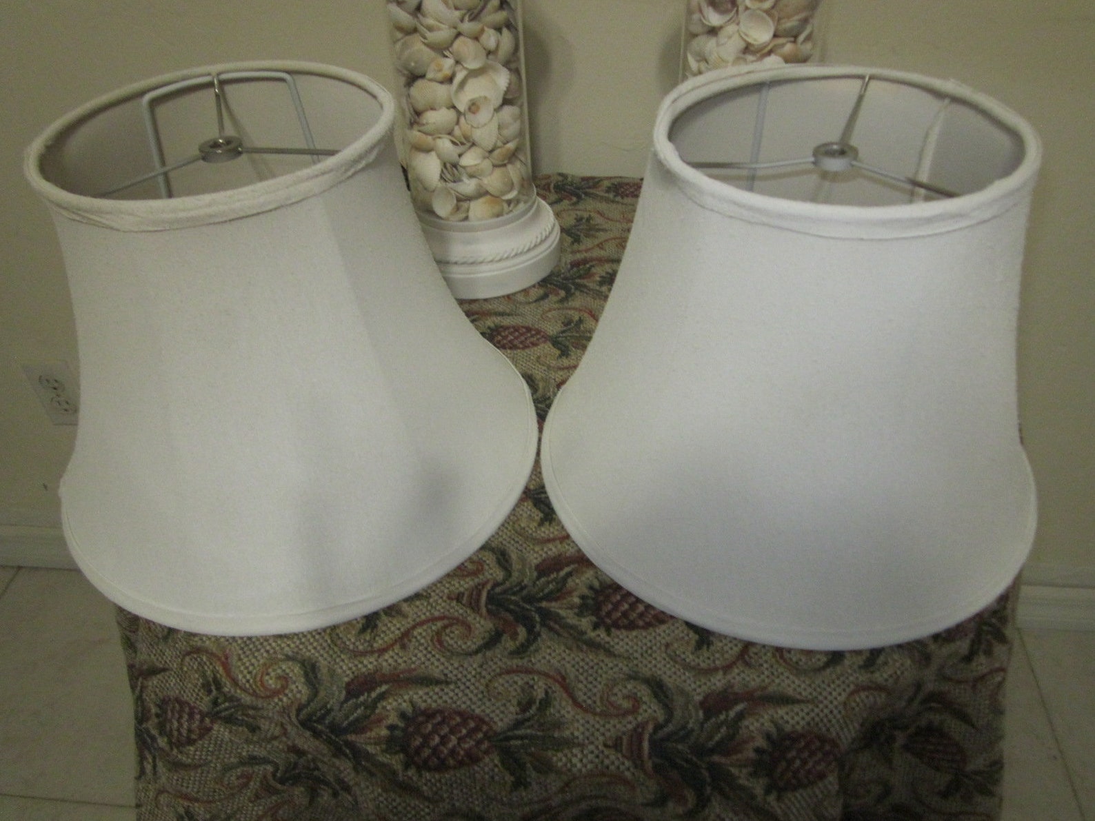Sea Shell Table Lamp With Shade Tropical Style Set of Two - Etsy