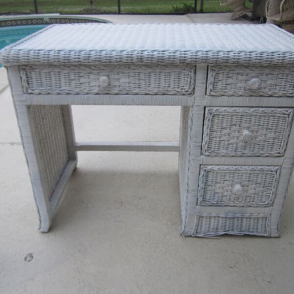 Wicker Desk - Etsy