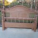 Vintage White Wash Wood Queen Headboard Foot Board Santa Fe Style ...