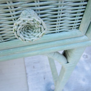 Wicker Desk 4 Drawer Coastal Style Green Color Shipping is Not Free - Etsy