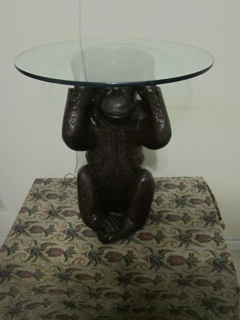 Monkey Side Table Made of Resin Palm Beach Palm Beach Regency Style ...