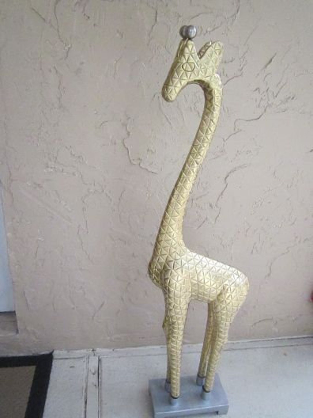 Gold Decorative Standing Giraffe Figurine Statue Polyresin Africa ...