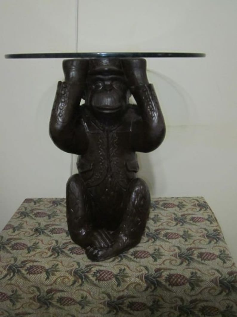 Monkey Side Table Made of Resin Palm Beach Palm Beach Regency Style ...