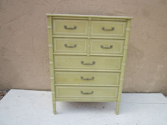 Hollywood Regency Henry Link Bali Hai Chest 5 Drawer Original - Etsy