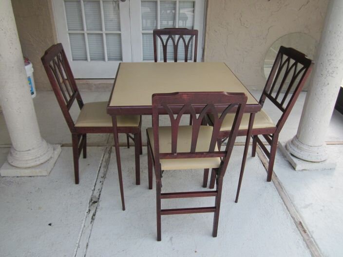 Vintage Card Table Set By The Sikes Company – Craze