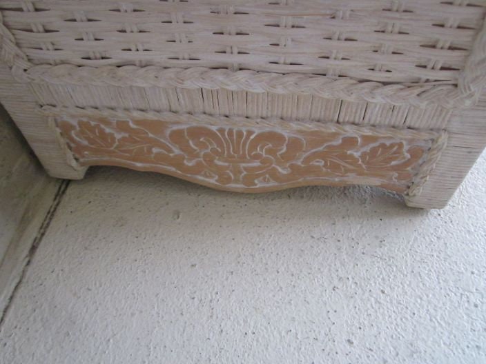 Pier One Wicker Rattan Nightstand Jamaica Collection Two Drawer Set of ...