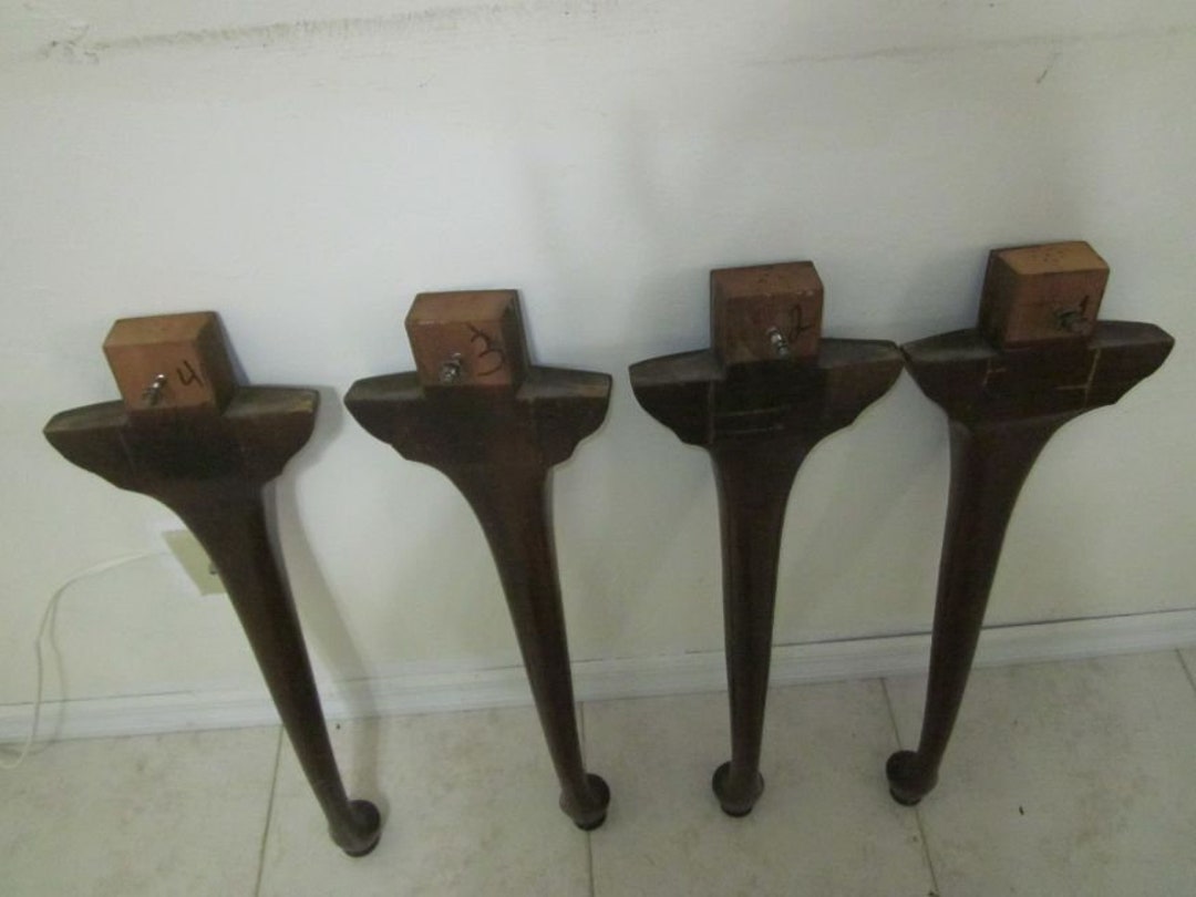 Wood Queen Anne Table Leg Dark Tone Set of 4 Free Shipping - Etsy