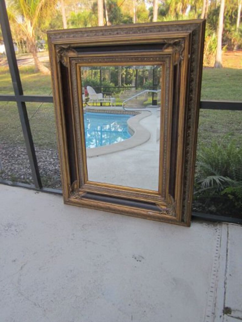 Majestic Mirror Gold Frame Vintage Shipping is Not Free - Etsy