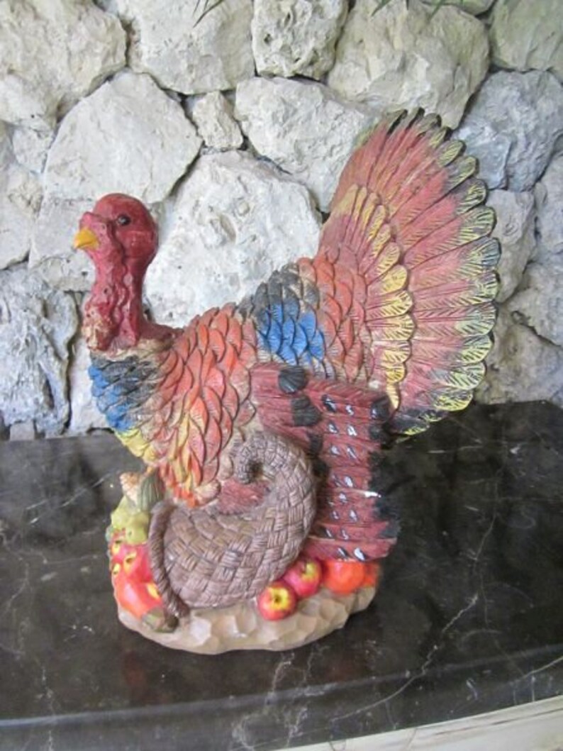 Design Toscano North American Turkey Statue Full Color Hand Painted - Etsy