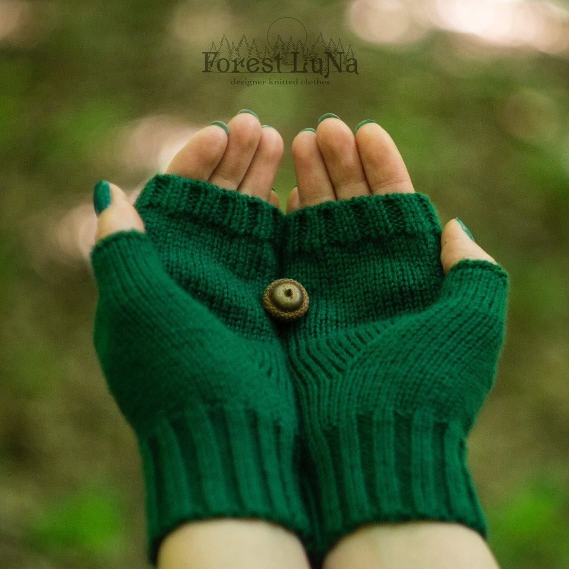 Knitted Woolen Mitts With Hand Embroidery. Pre-order. Autumn | Etsy