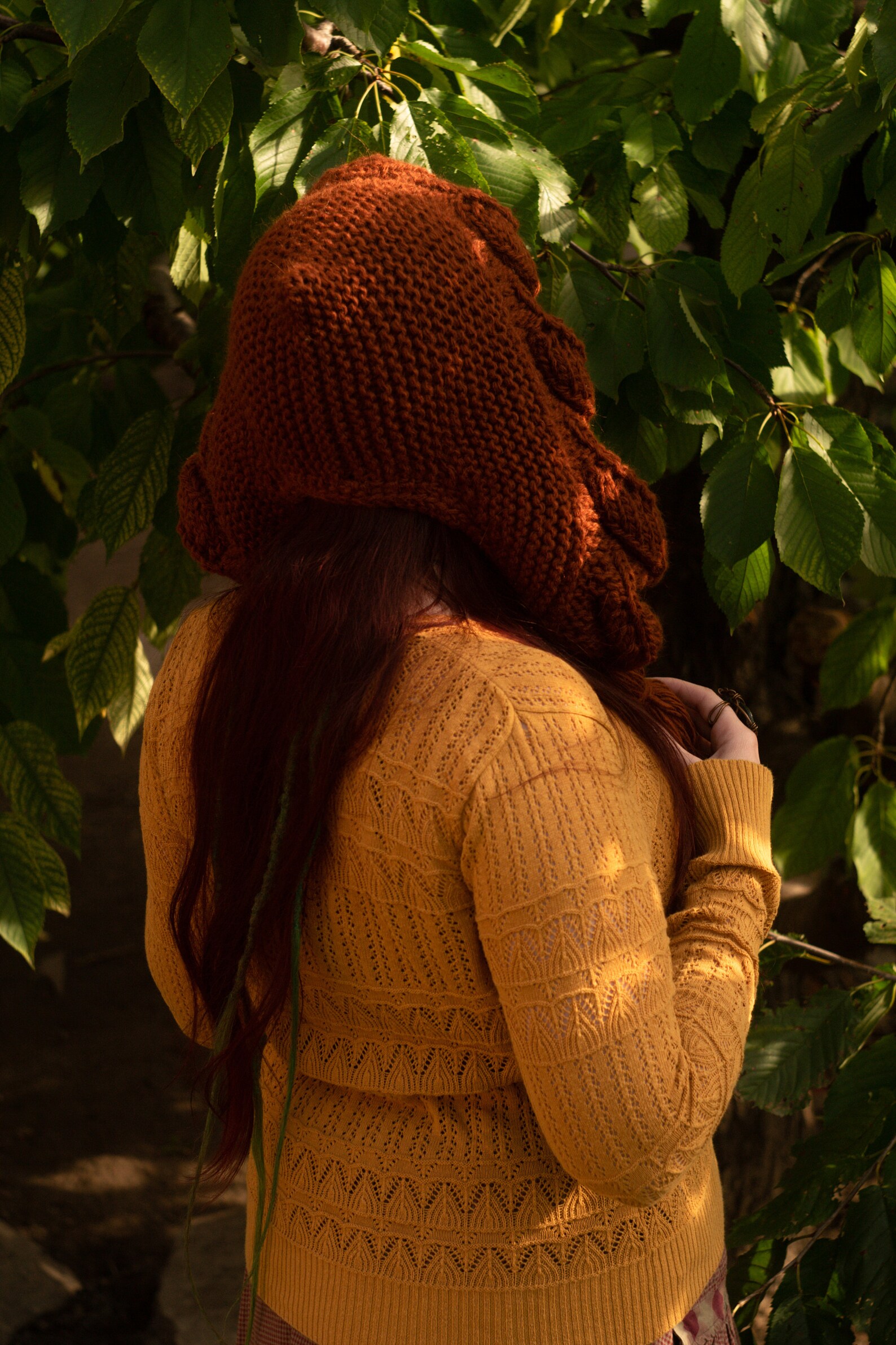 Knitted Pixie Leafy Forest Hood. Elven Cap With Tassels. Hand - Etsy