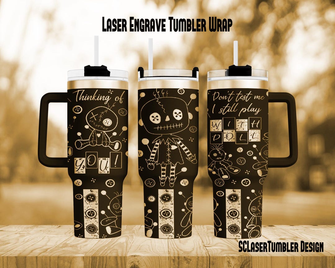 Voodoo Dolls Laser Engraving Wrap Design for 40oz Tumblers. Voodoo ...