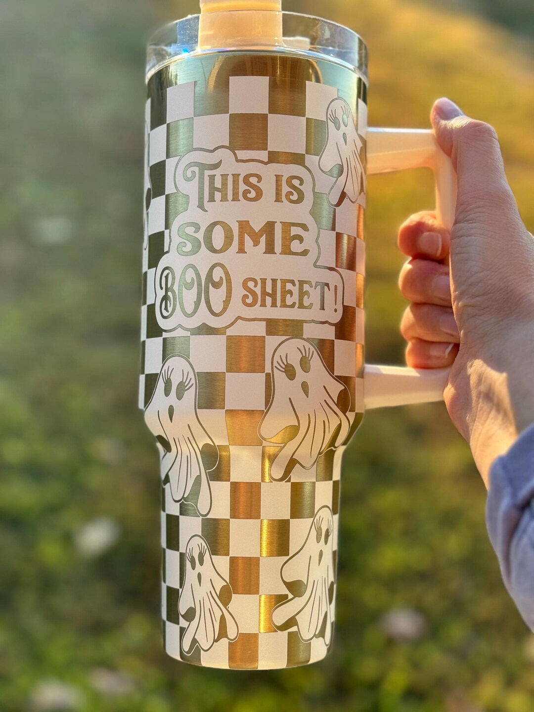 Vintage Ghost Laser Engraved 40oz Tumbler, Funny Retro Ghost Laser ...