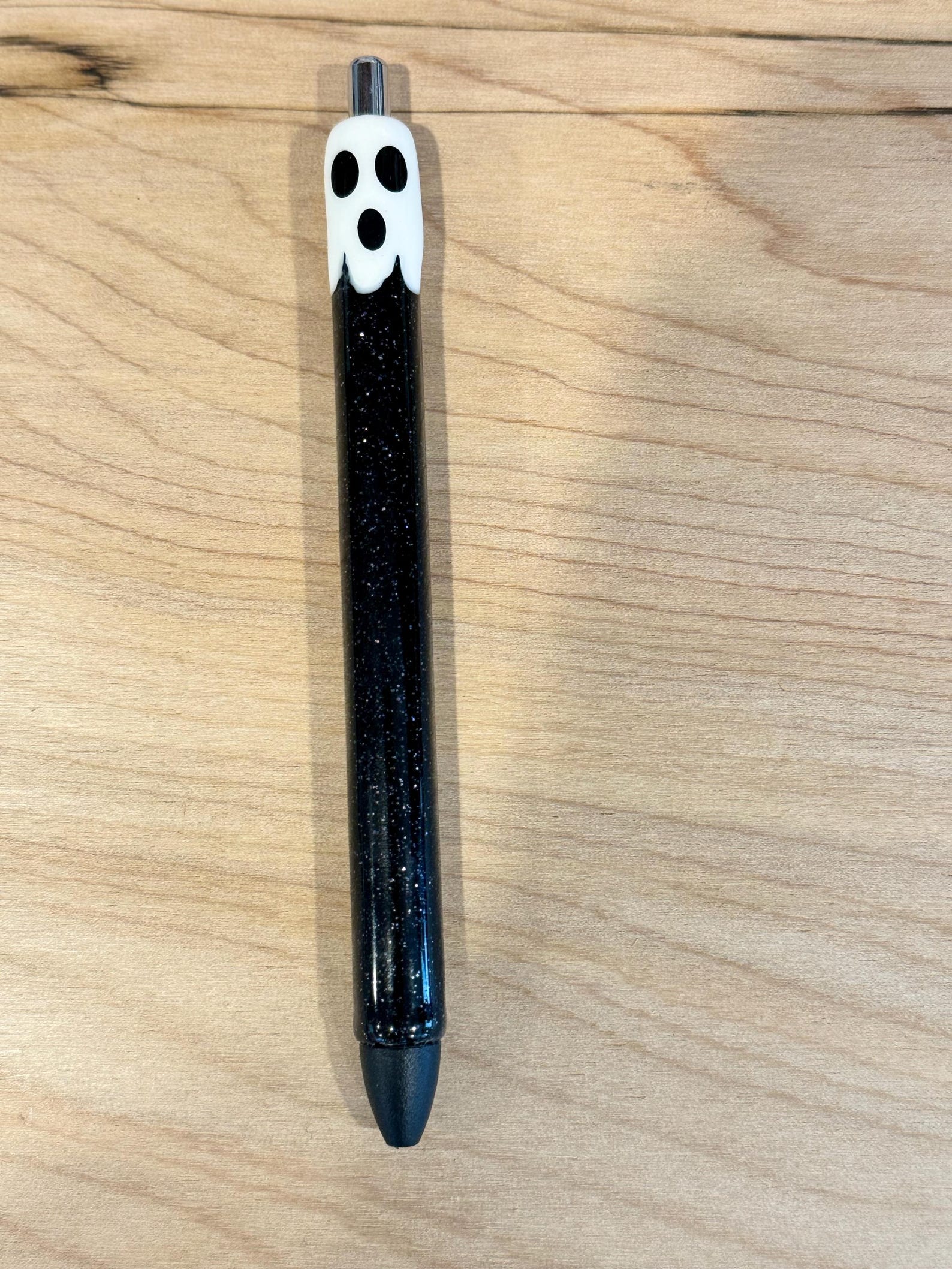 Ghost Pen, Halloween Ghost Face Pen, Epoxy Glitter Ghost Pen, Glitter ...