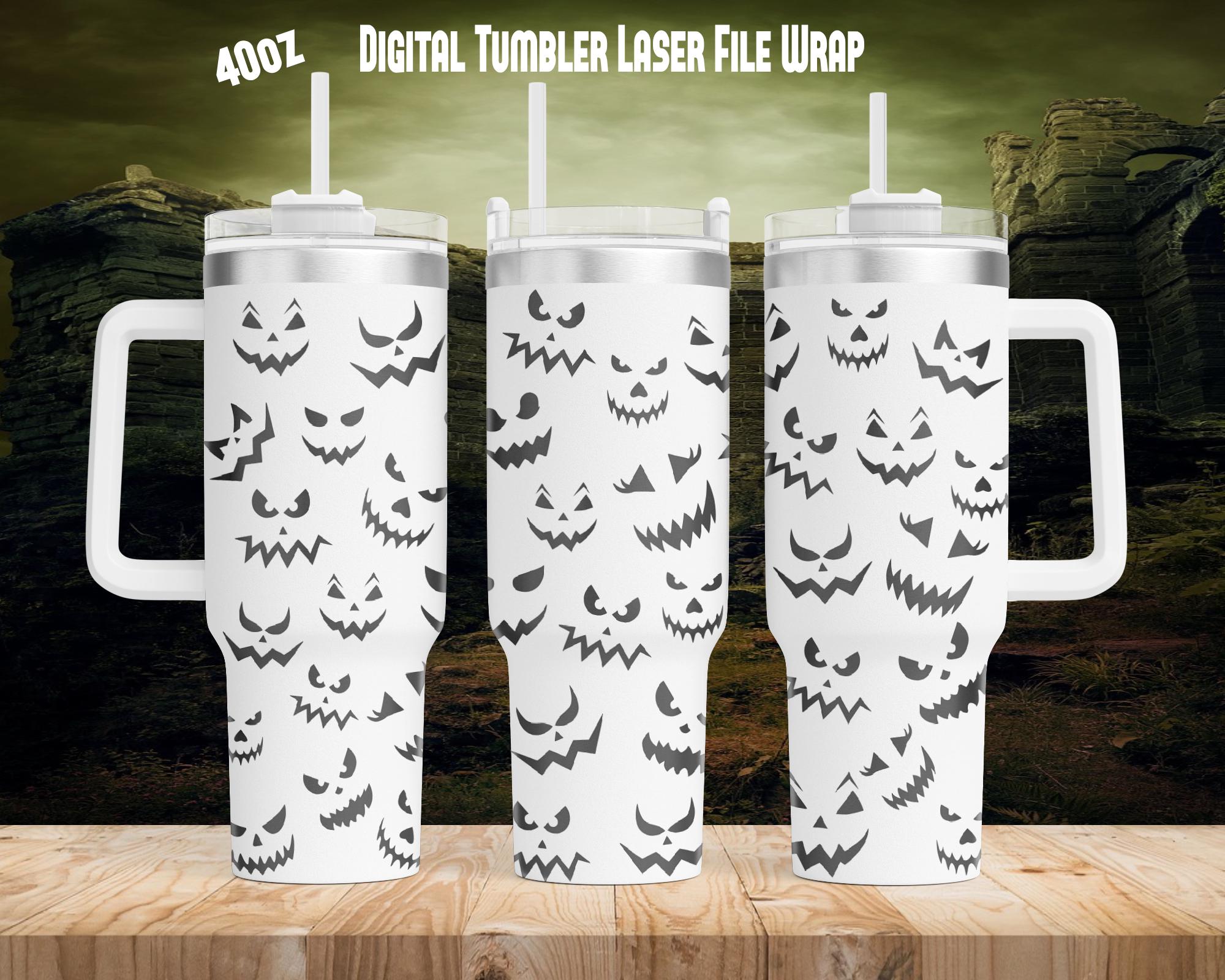 Spooky Eyes Laser File Wrap Design for 40oz Tumblers, Halloween Laser ...