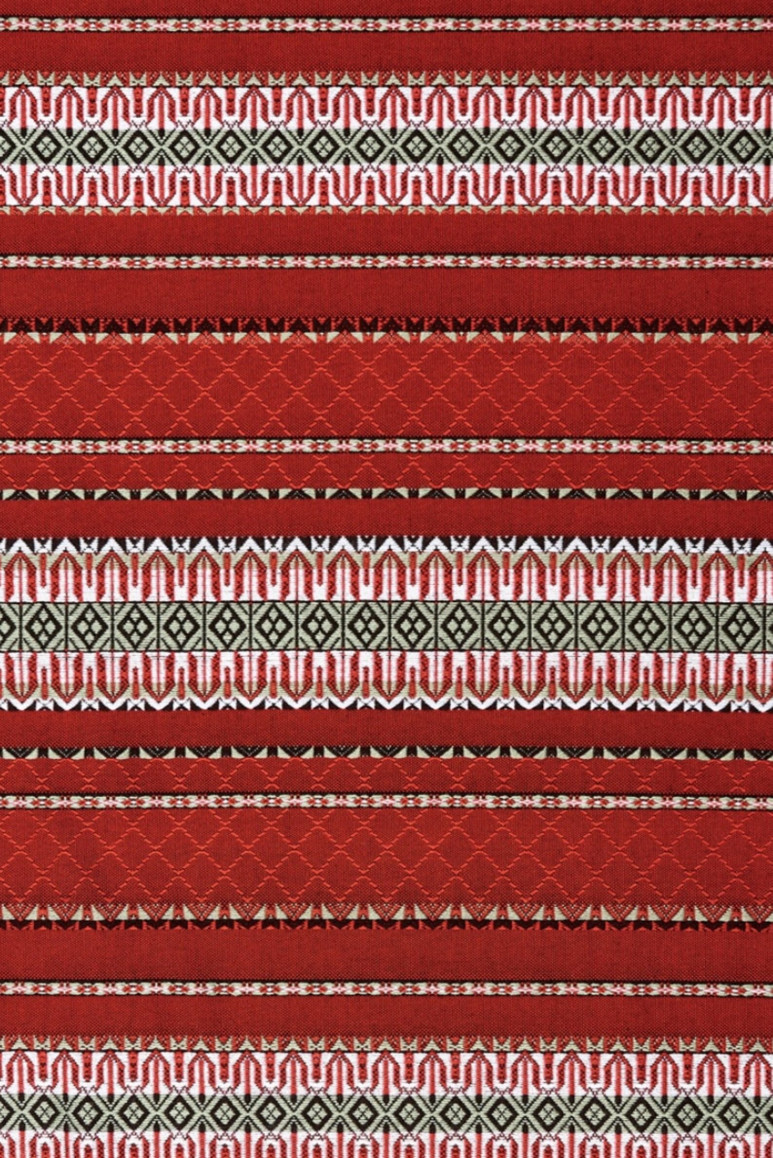 Red Ethnic Fabric. Machine Woven Fabric. ТДК-155 8/1103. - Etsy