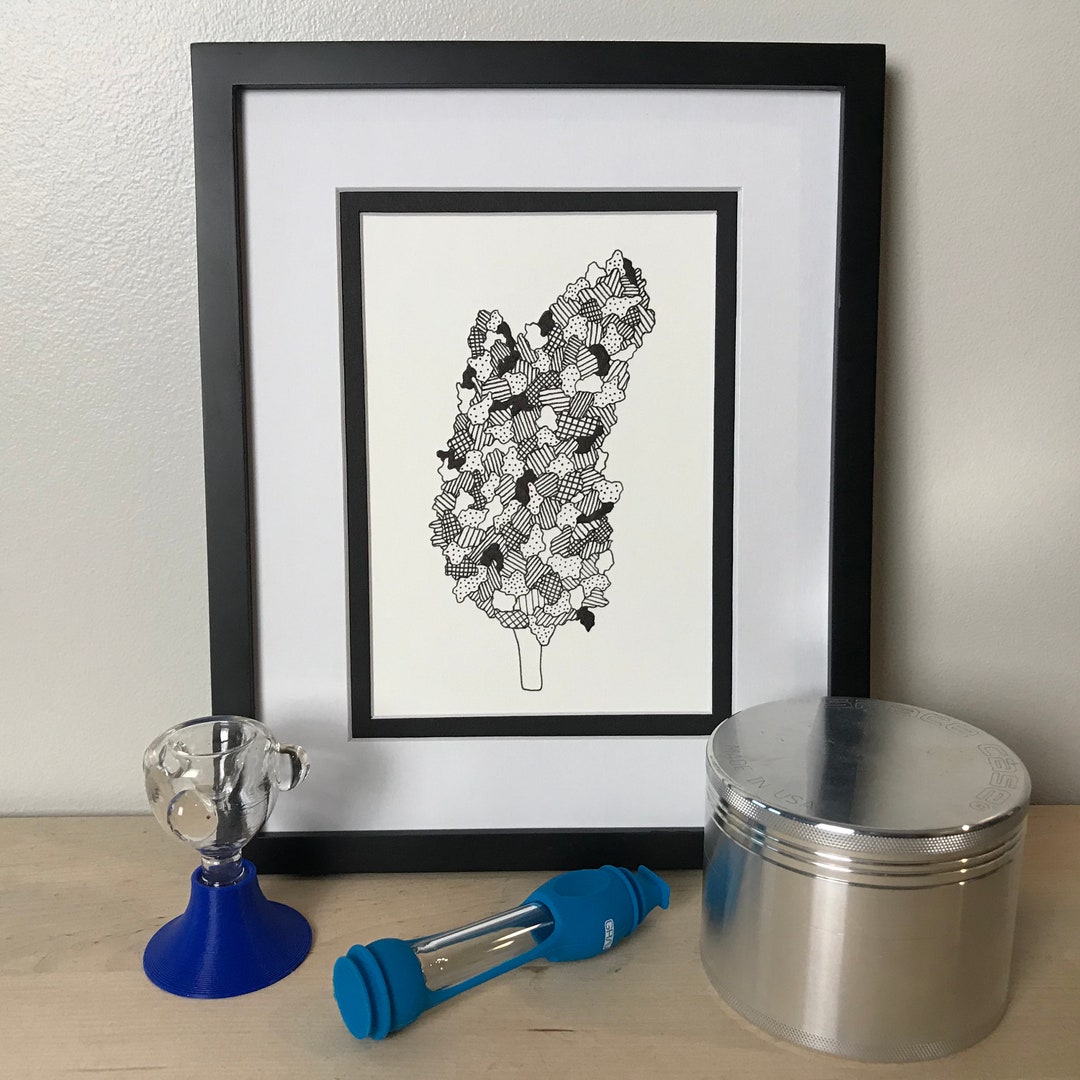 Marijuana Nug Drawing Gelato No. 1 - Etsy