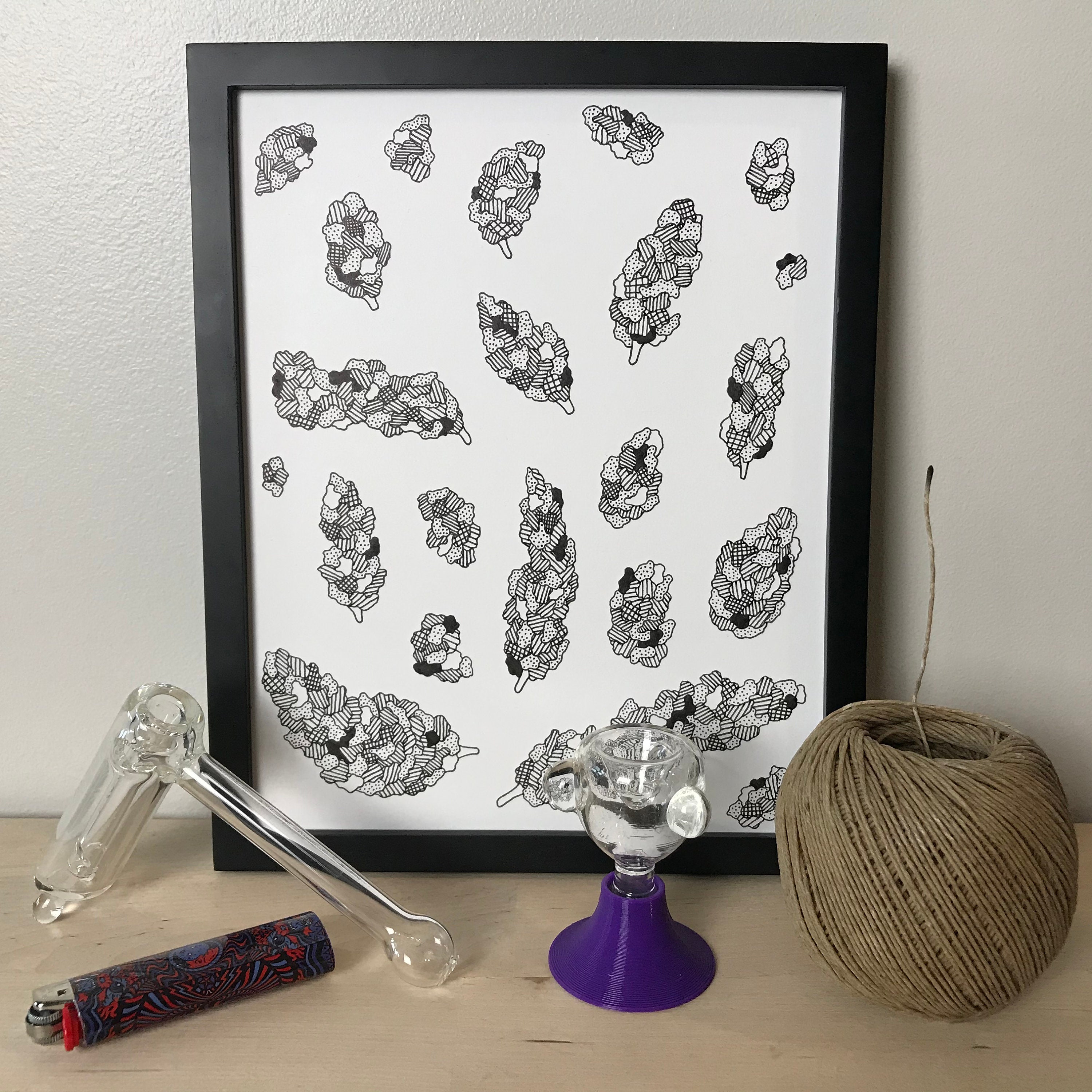 Marijuana Nug Drawing Girl Scout Cookies No. 1 - Etsy UK