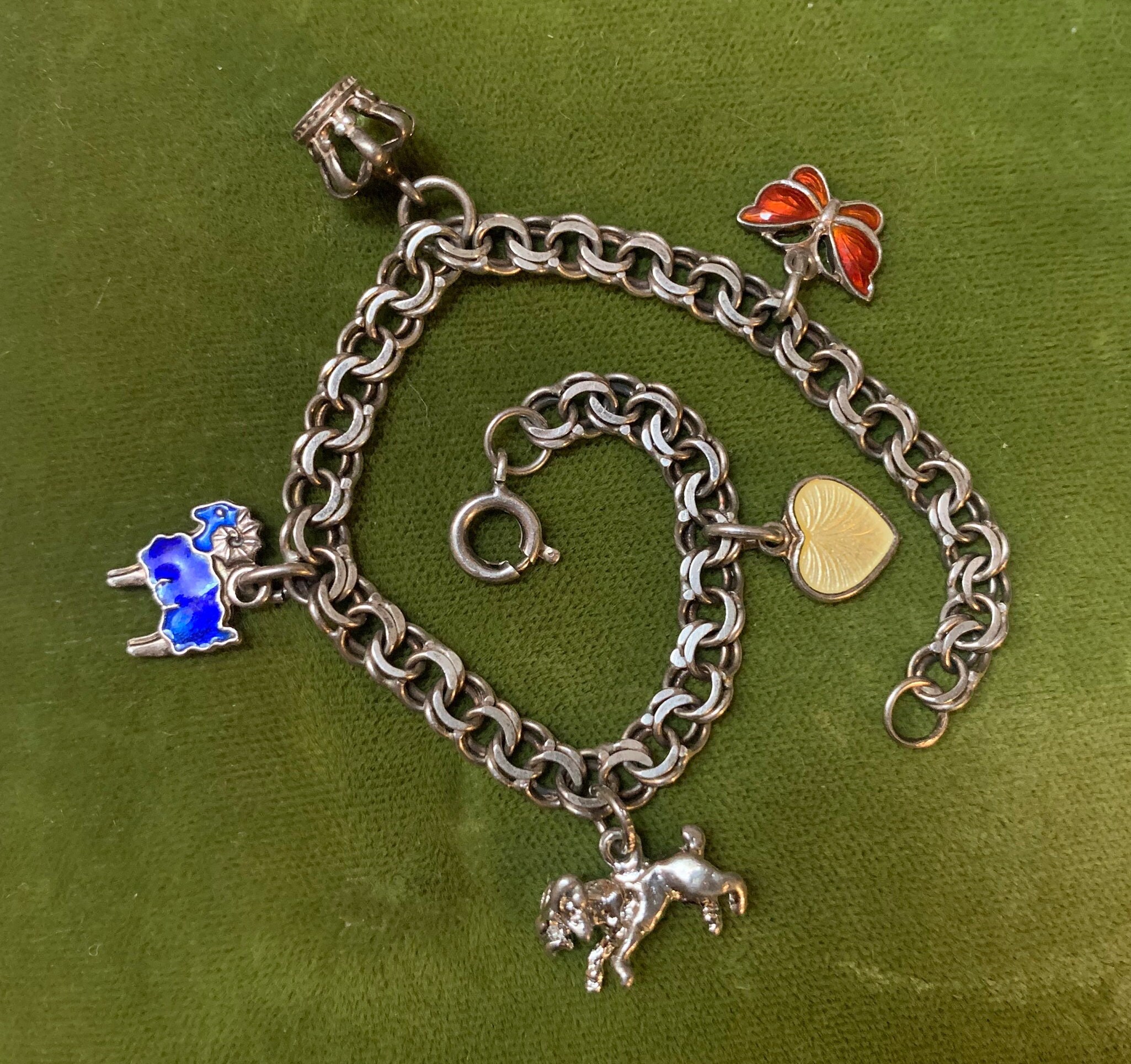 Vintage Volmer Bahner Denmark Sterling Silver and Enamel Charm | Etsy