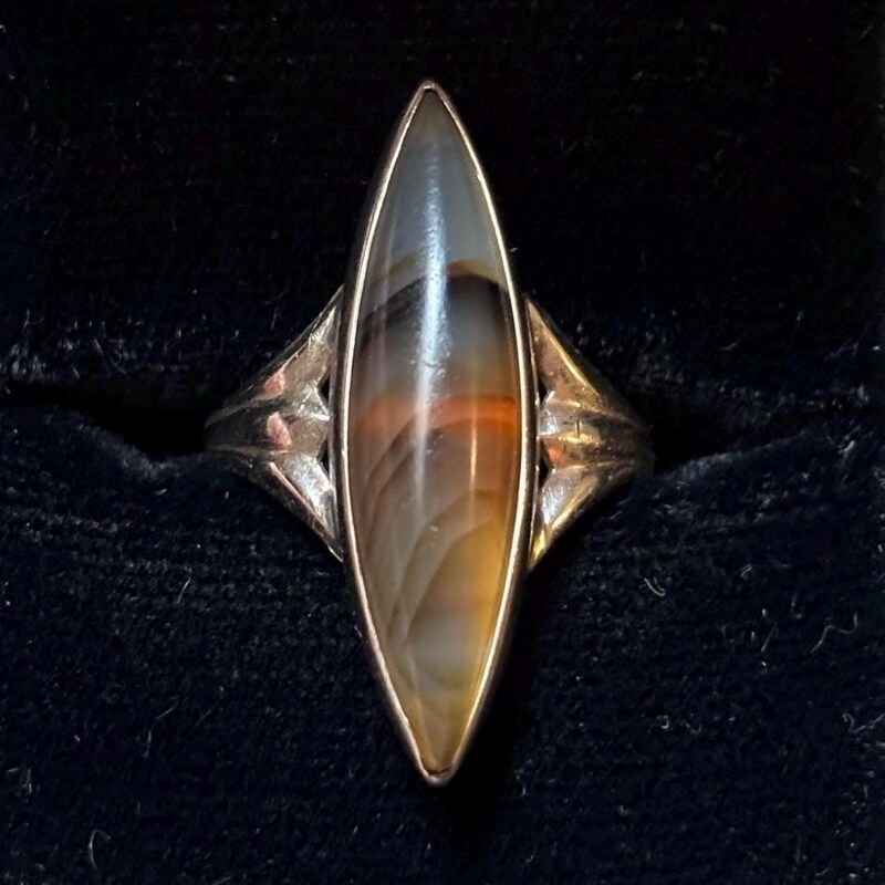 Banded Agate Ring - Etsy