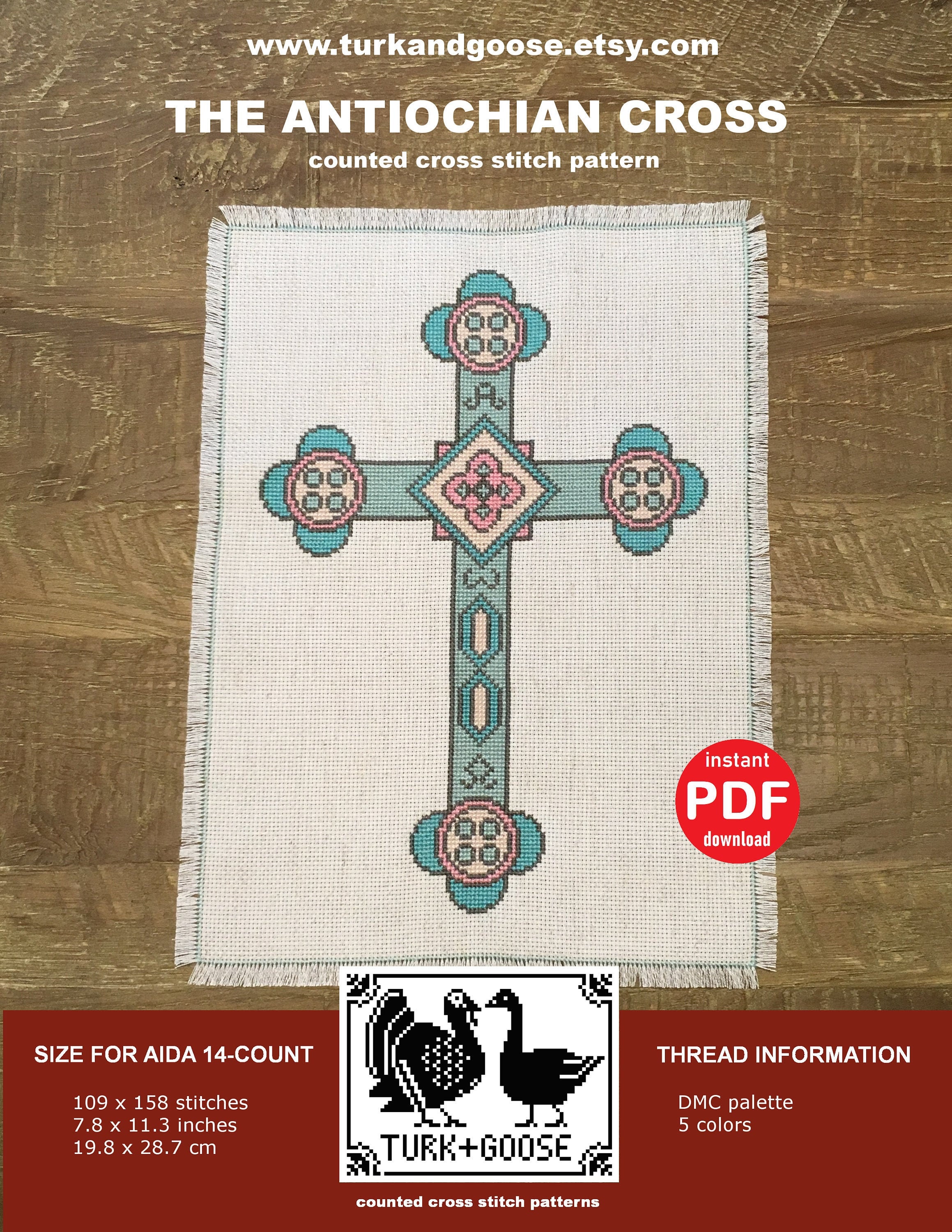 CROSS STITCH PATTERN: the Antiochian Orthodox Christian Cross Syrian ...