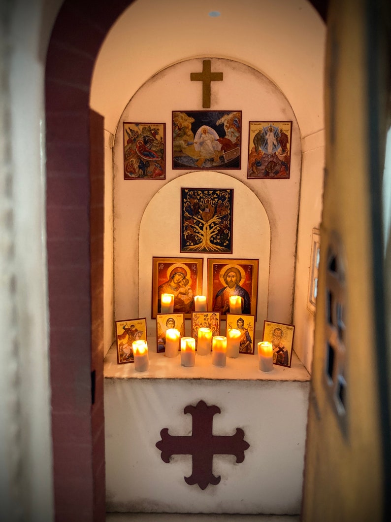 3D PAPER CUTTING PATTERN: Little Orthodox Church Christian Prayer ...