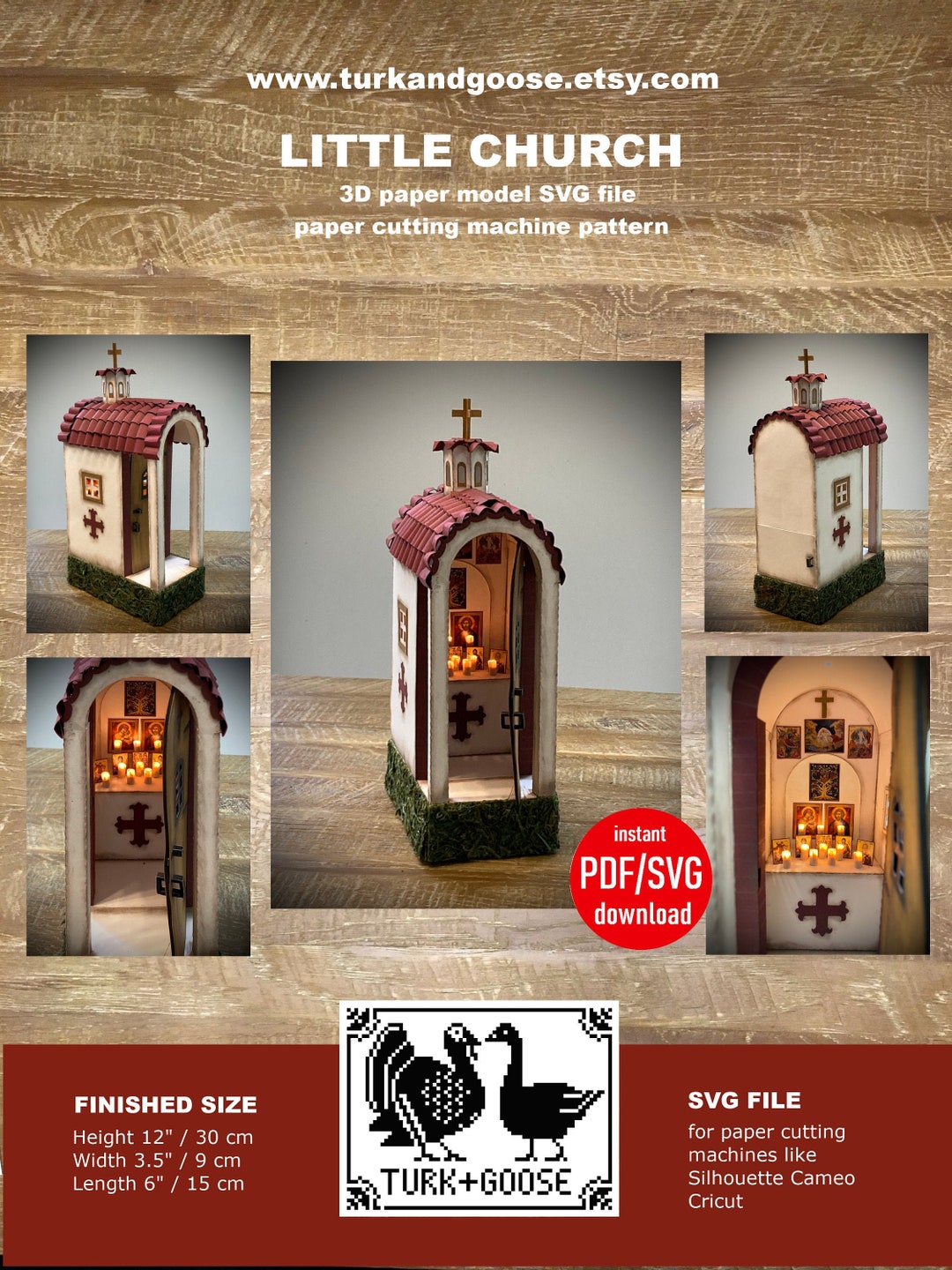 3D PAPER CUTTING PATTERN: Little Orthodox Church Christian Prayer ...