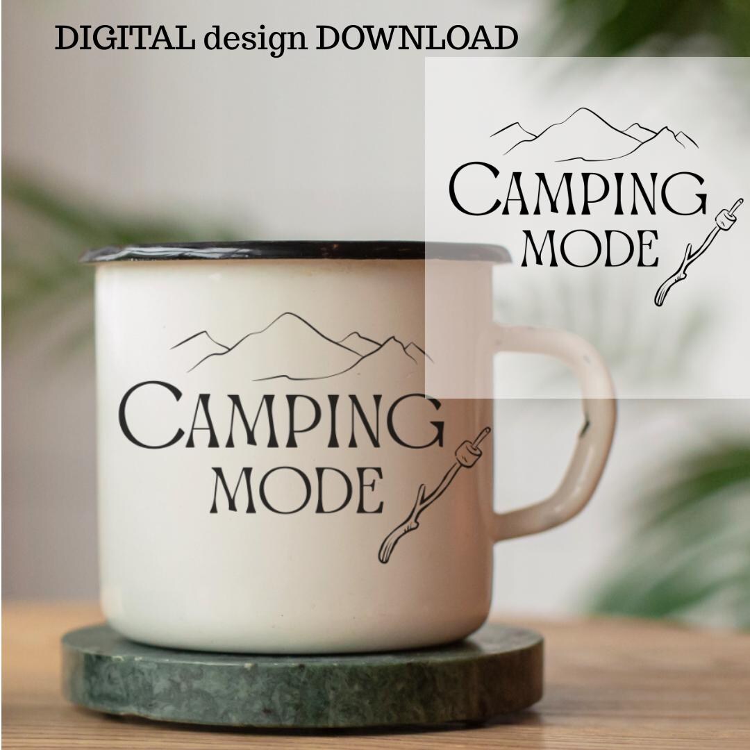 Camping SVG PNG JPG, Camping Mode Mountain Marshmallow Design, Campfire Outdoors Clipart, S ...