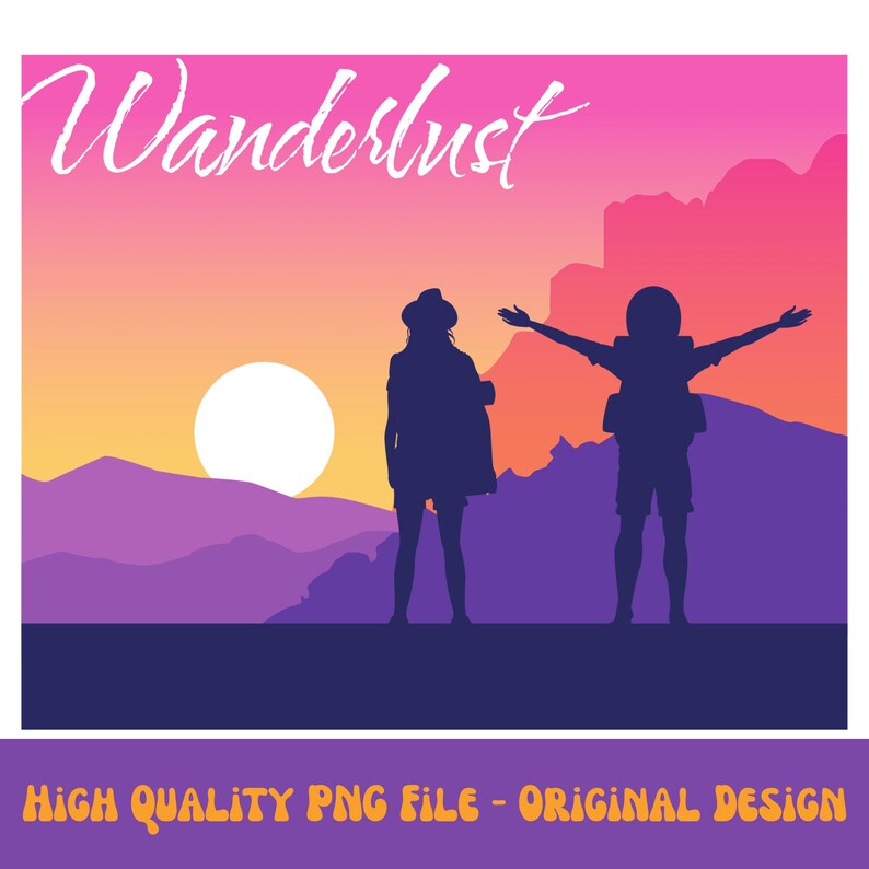 Wanderlust Adventure PNG Clipart, Outdoor Hiking Travel Clipart ...