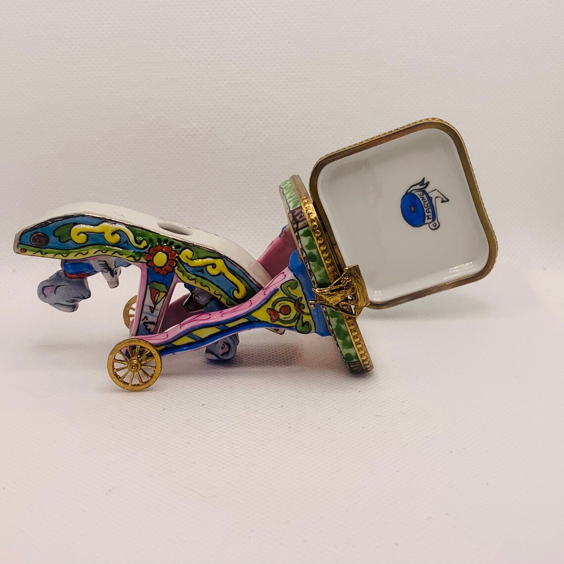 Whimsical MICE in Swinging Boat Carnival Ride Limoges | Etsy