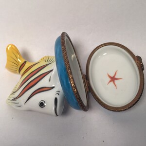 Tropical Fish ~ Limoges Trinket Box ~ PARRY VIELLE ~ Peint Main ...