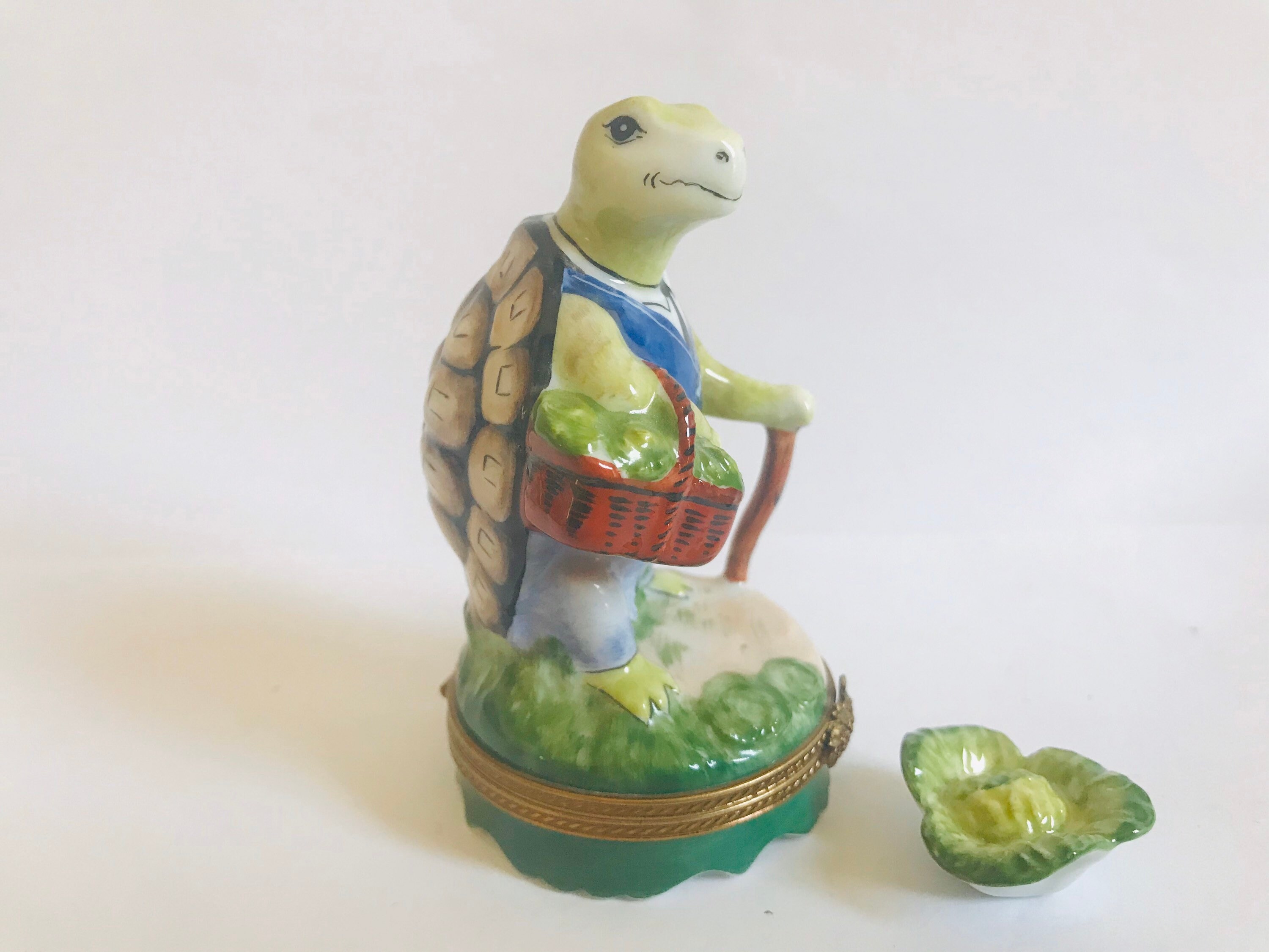 Grandpa TURTLE With Cabbage ~ Limoges Trinket Box ~ Parry Vielle (PV ...