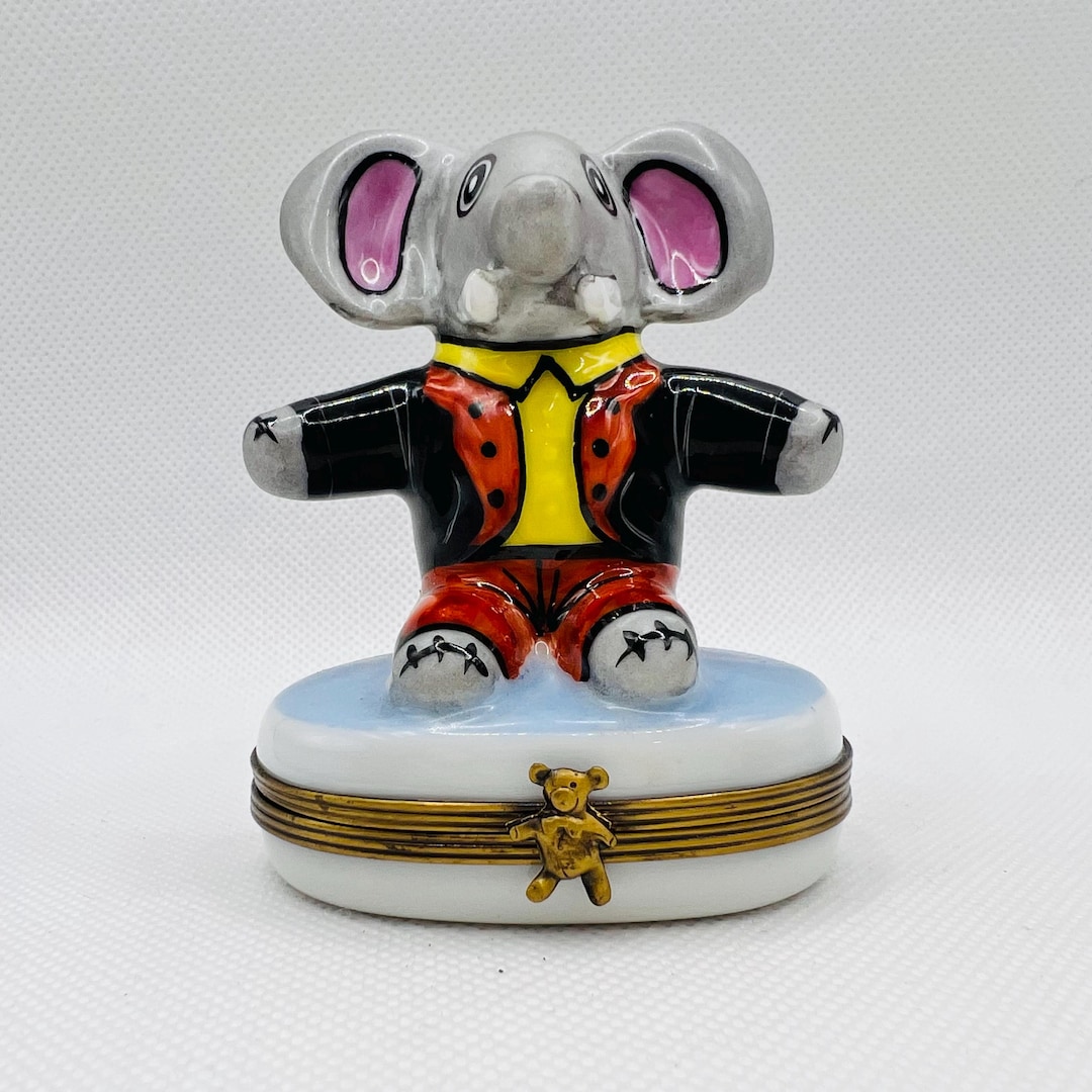 BABAR the ELEPHANT ~ ROCHARD ~ Limoges Trinket Box ~ Peint Main (hand ...