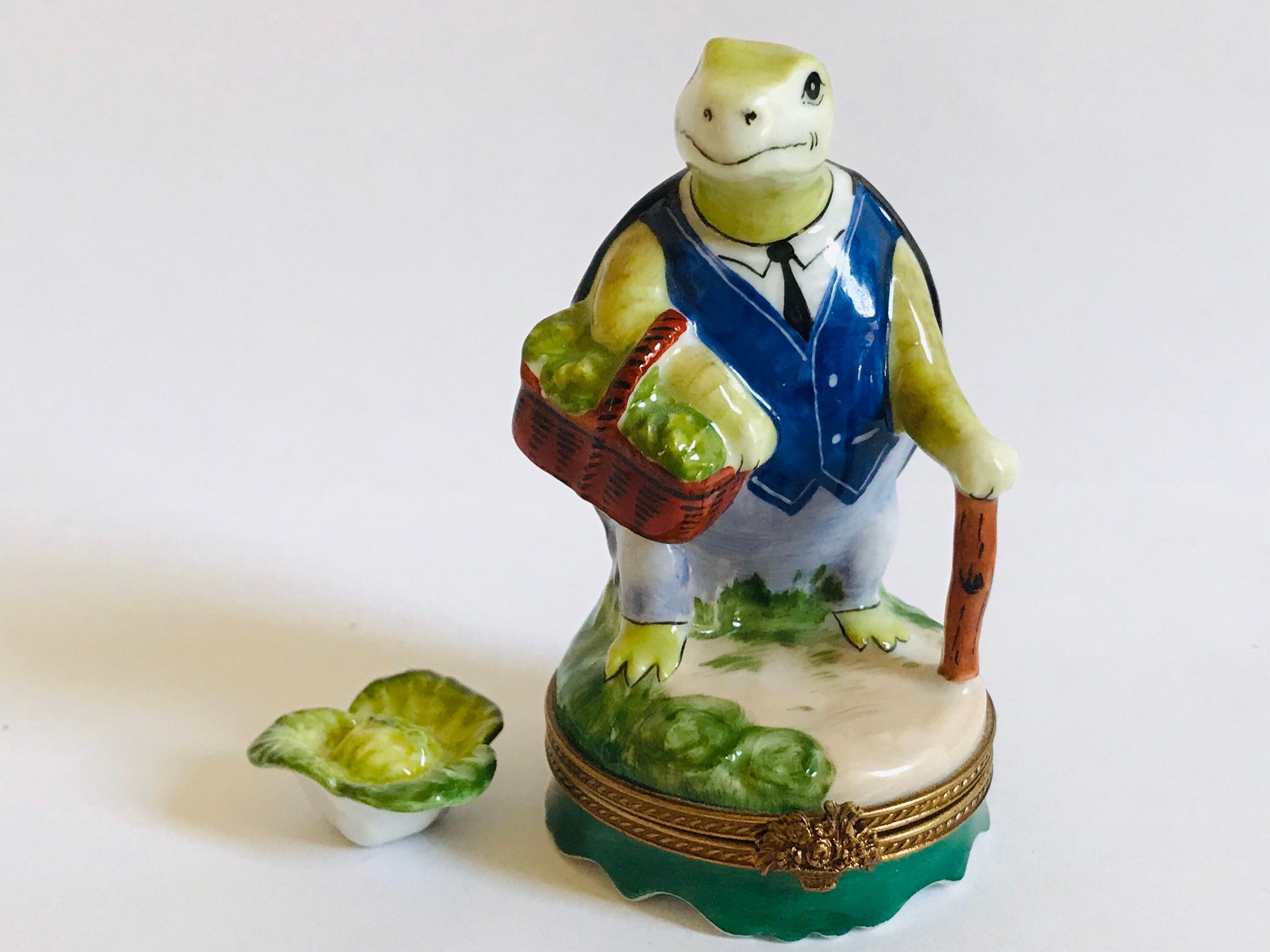 Grandpa TURTLE With Cabbage ~ Limoges Trinket Box ~ Parry Vielle (PV ...