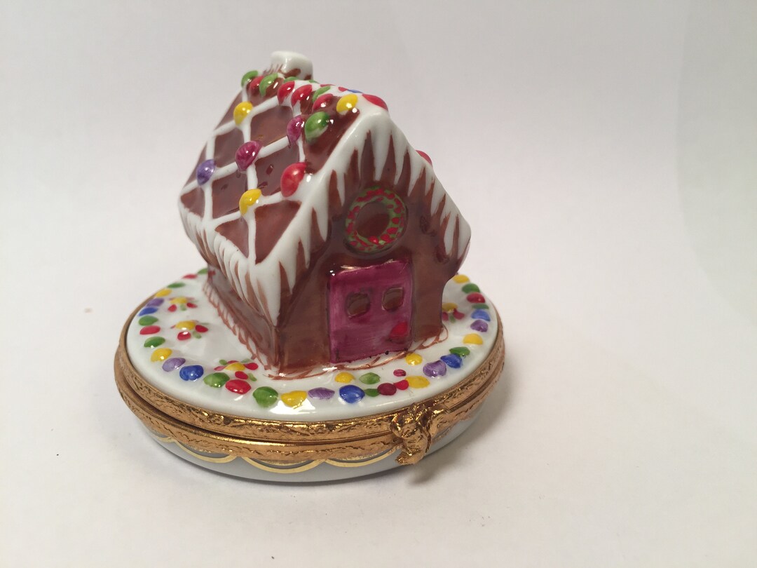 GINGERBREAD HOUSE ~ ARTORIA ~ Limoges Trinket Box ~ Peint Main (hand ...