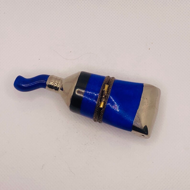 PAINT TUBE (blue) ~ Limoges Trinket Box ~ Peint Main (hand-painted) in ...
