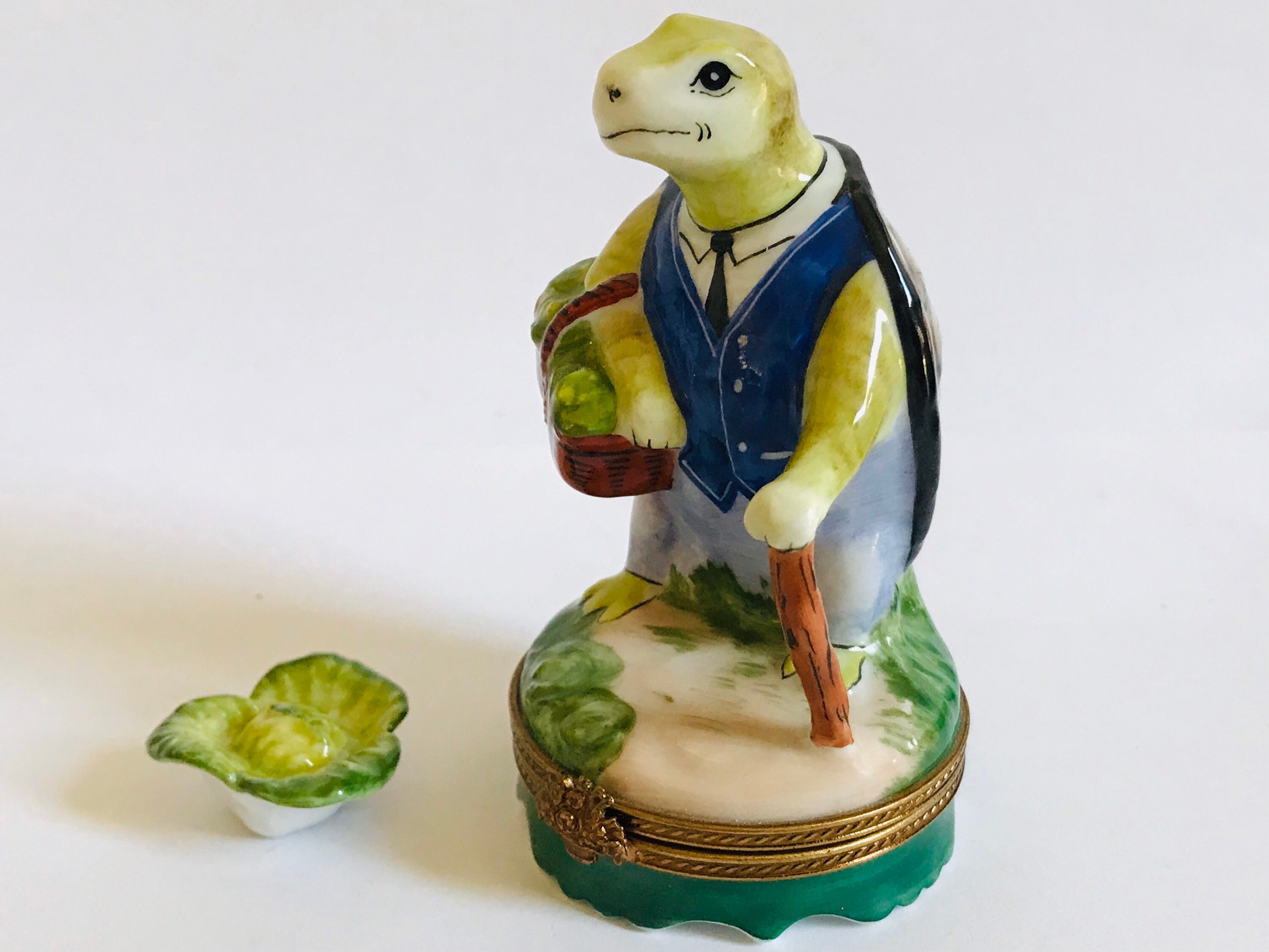 Grandpa TURTLE With Cabbage ~ Limoges Trinket Box ~ Parry Vielle (PV ...