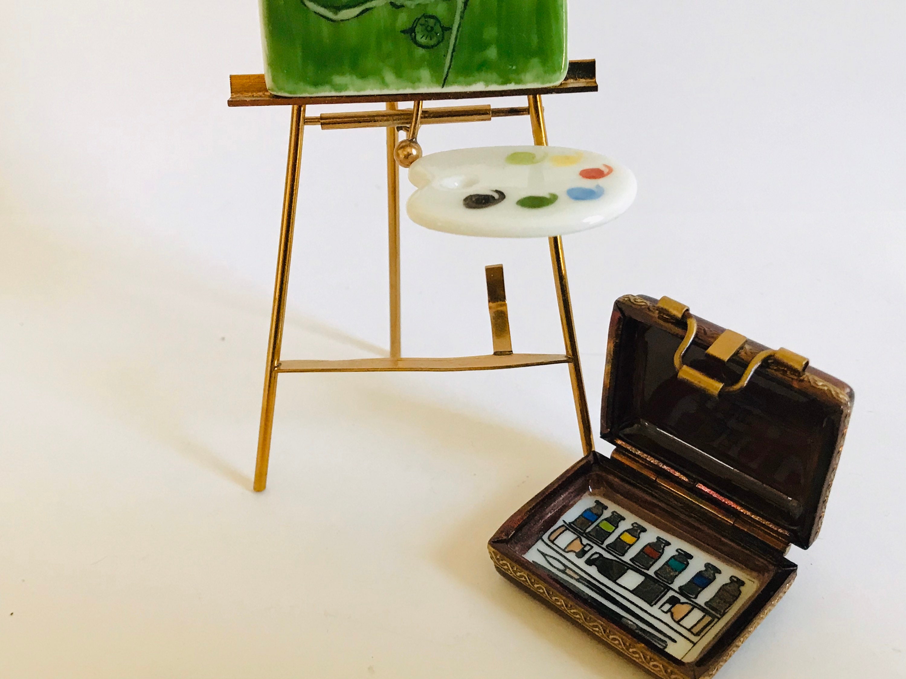 RARE Van Gogh Self-portrait on Easel ~ Limoges Trinket Box ~ Gérard ...