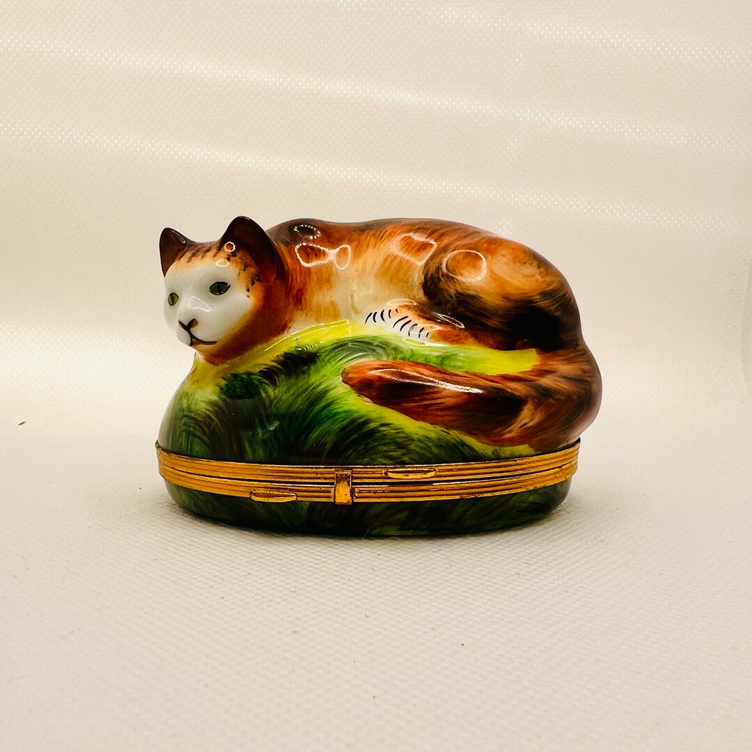 Fabulous Red KITTY CAT ~ ROCHARD ~ Limoges Box ~ Peint Main ~ France - Etsy