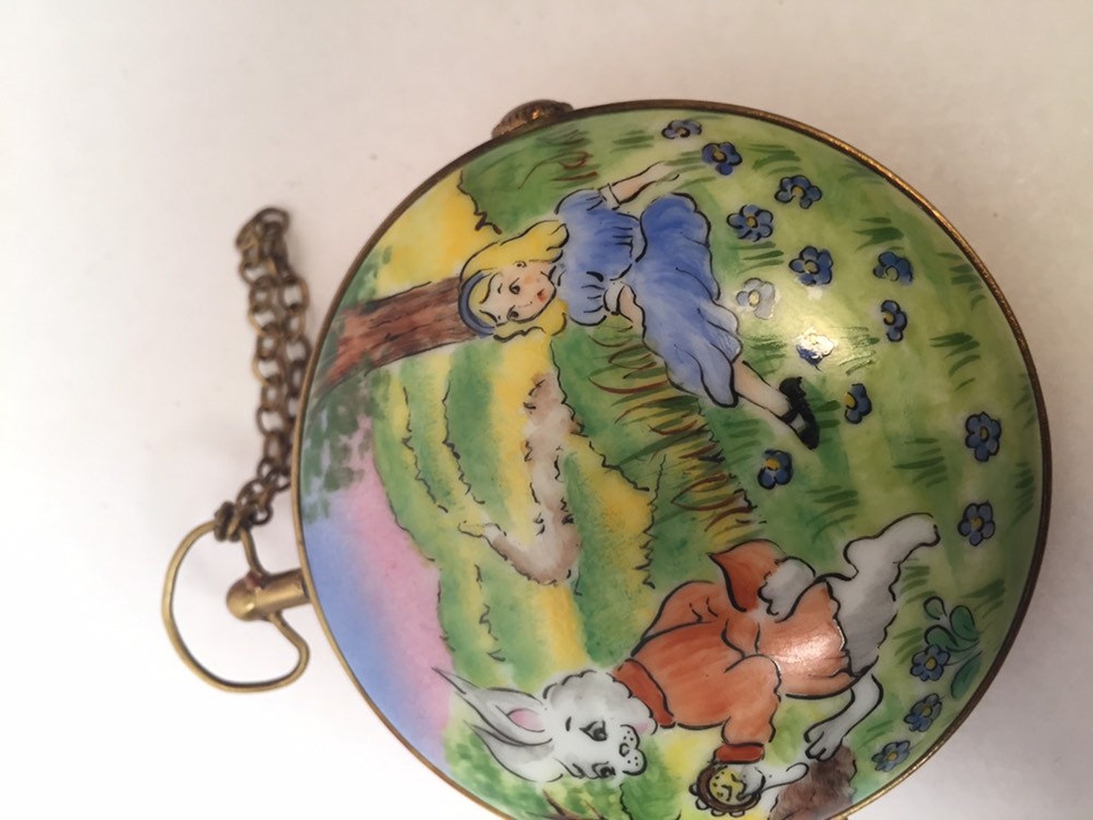 White Rabbit's Watch Alice in Wonderland Limoges Box - Etsy