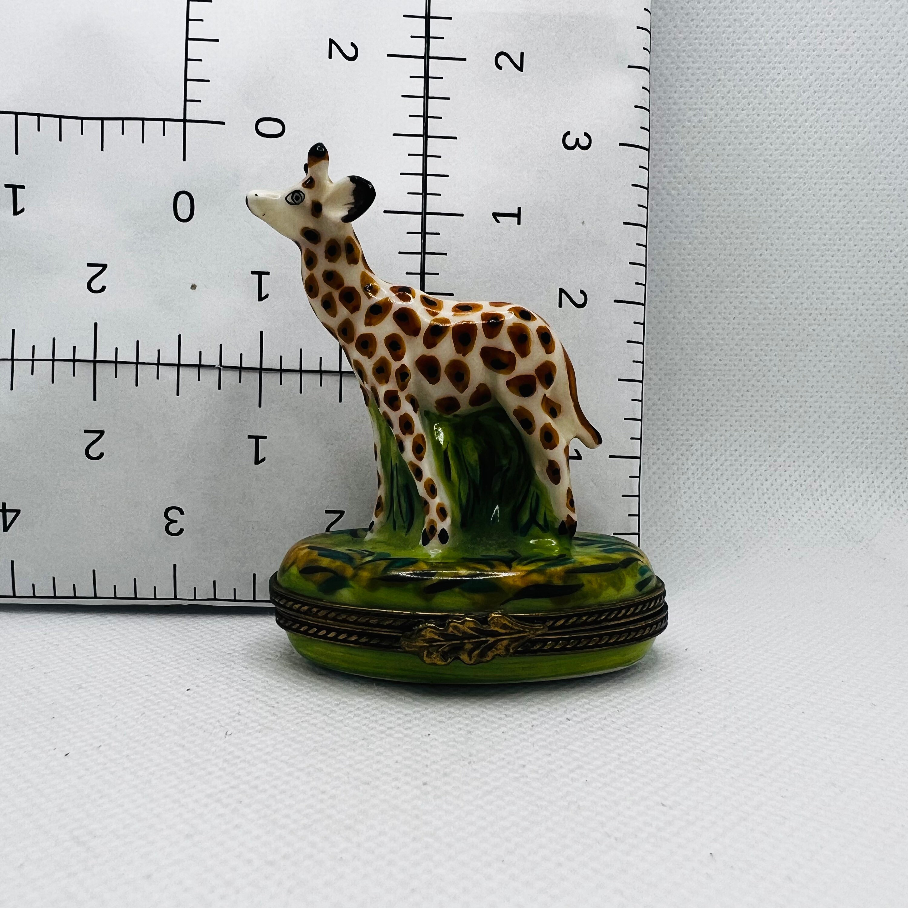 GIRAFFE ~ Chamart ~ Limoges Trinket Box ~ Peint Main (hand-painted) in ...