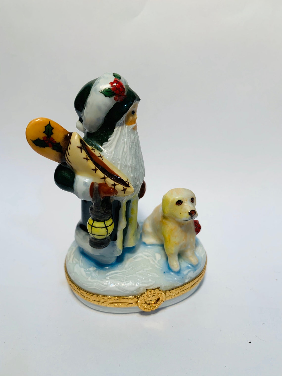 FATHER CHRISTMAS W/ Dog Lynn Haney Collection ARTORIA - Etsy