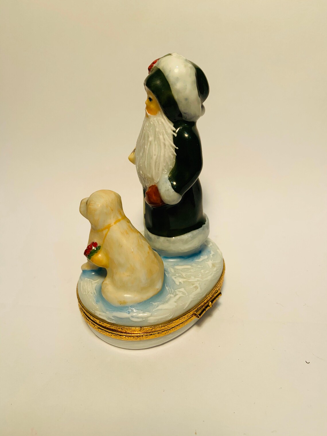 FATHER CHRISTMAS W/ Dog Lynn Haney Collection ARTORIA - Etsy