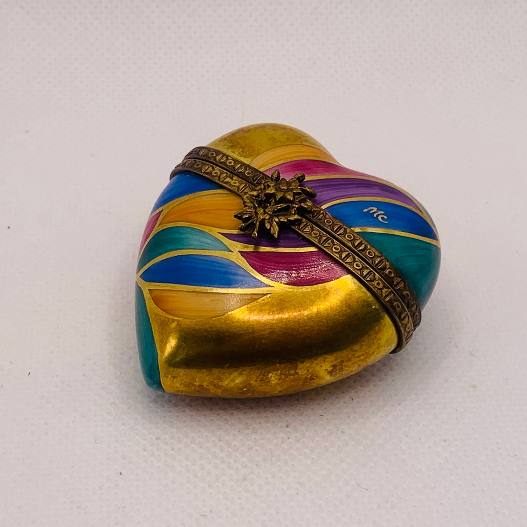 Beautiful HEART ~ ROCHARD ~ Limoges Box ~ Peint Main ~ France ~ Rare ...