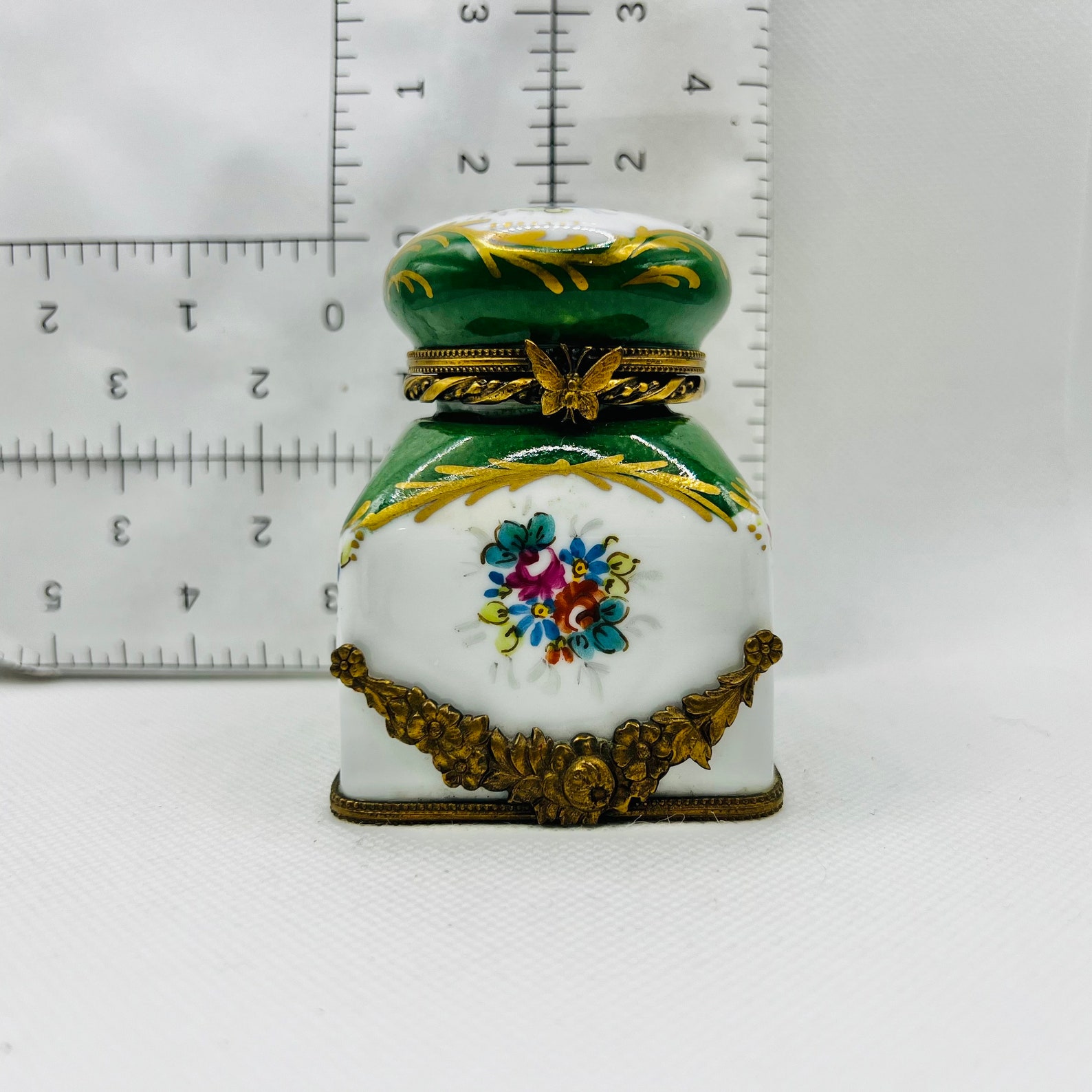 Antique Limoges INKWELL Limoges Box Peint Main hand-painted in Limoges ...