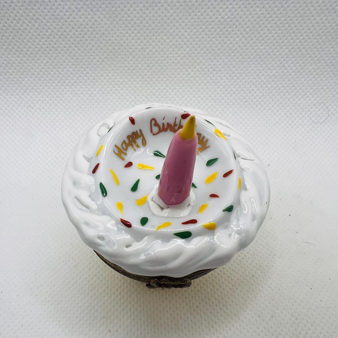 Happy Birthday Cupcake ~ ROCHARD ~ Limoges Box ~ Peint Main (hand ...