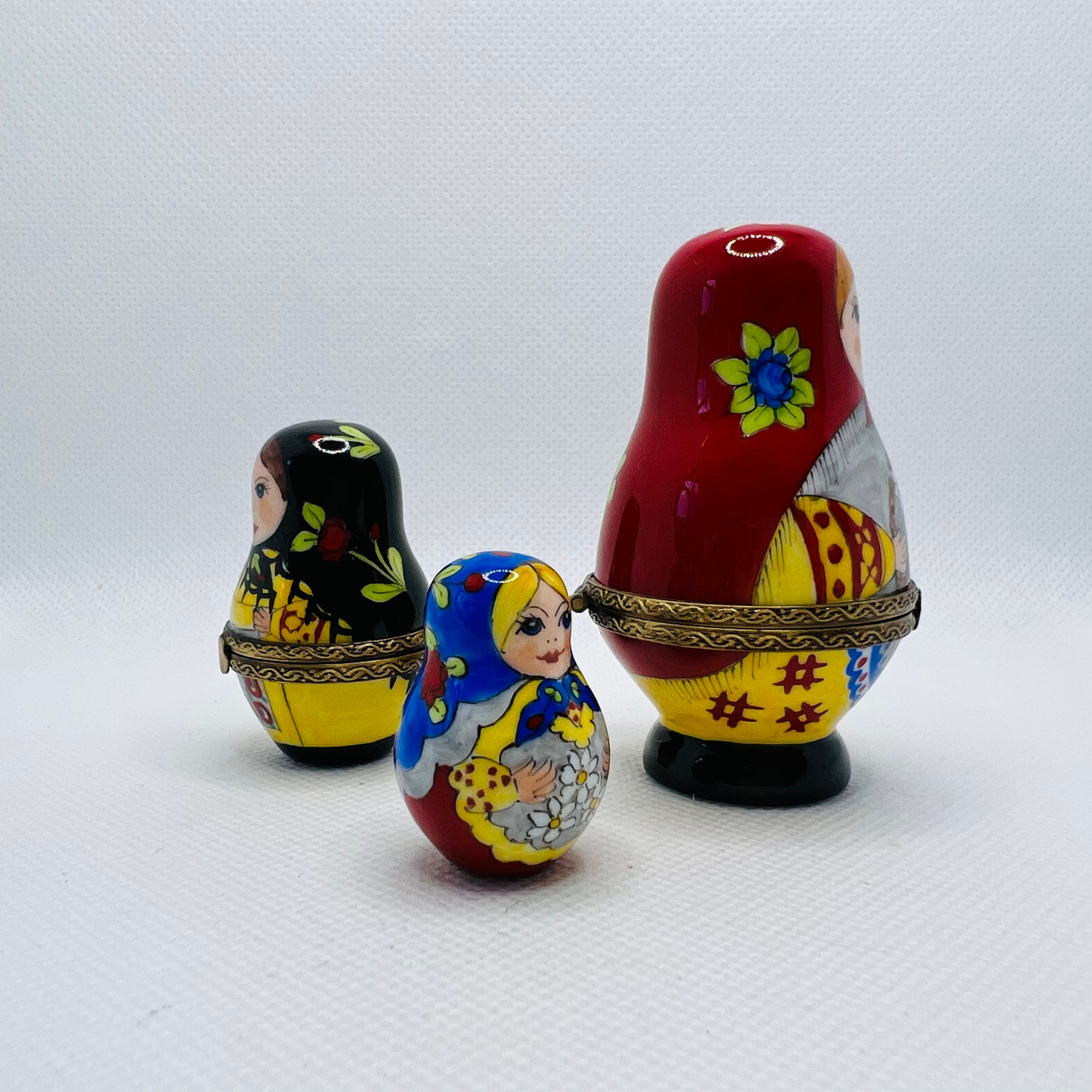 RARE Stunning Ukrainian/ Russian Matryoshka Nesting Dolls Limoges ...